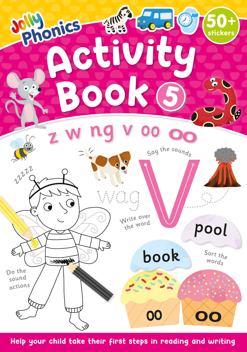 Jolly Phonics Activity Book 5 (British English, Precursive Edition ...