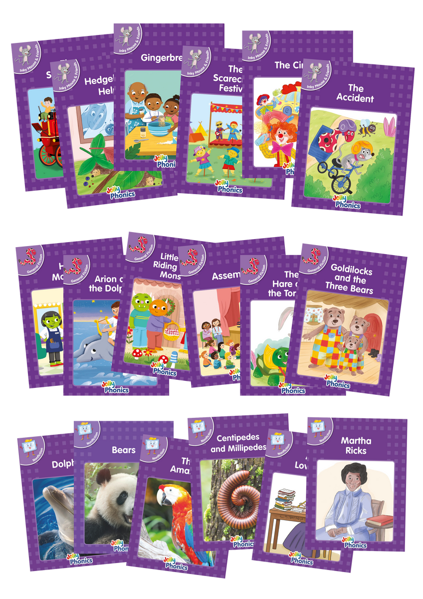 Jolly Phonics Purple Readers Complete Set Level 5 (General Fiction, No ...
